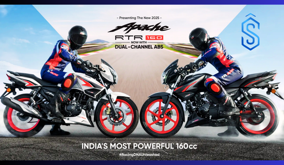 TVS Apache RTR 160 2V 2025 Launched With Dual-Channel ABS And Smart ...